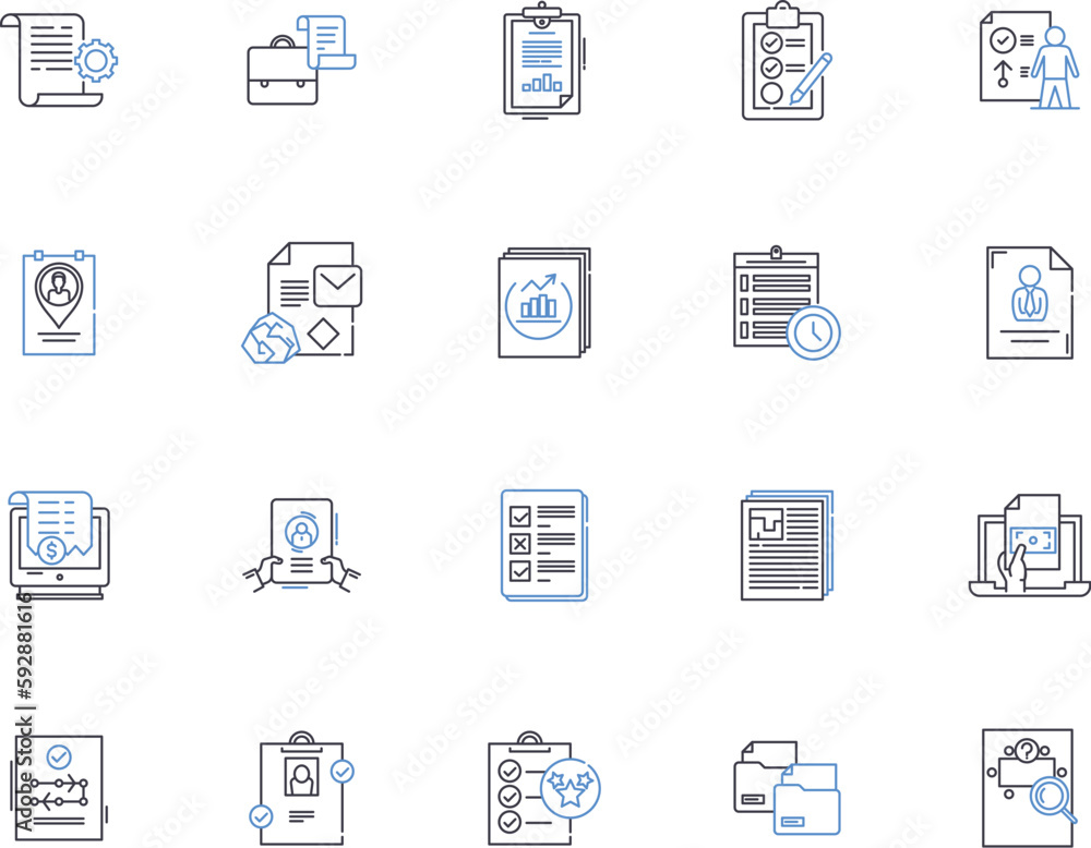 Documents outline icons collection. Files, Records, Papers, Forms ... Documents outline icons collection. Files, Records, Papers, Forms ...