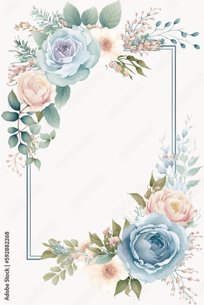 Water Color Pastel Flower and bloom, Wedding decorative perfect ...