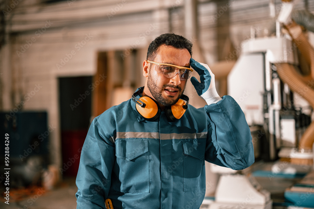 Photo Workers feel fatigue, exhaustion, headaches, sleepiness, and ...