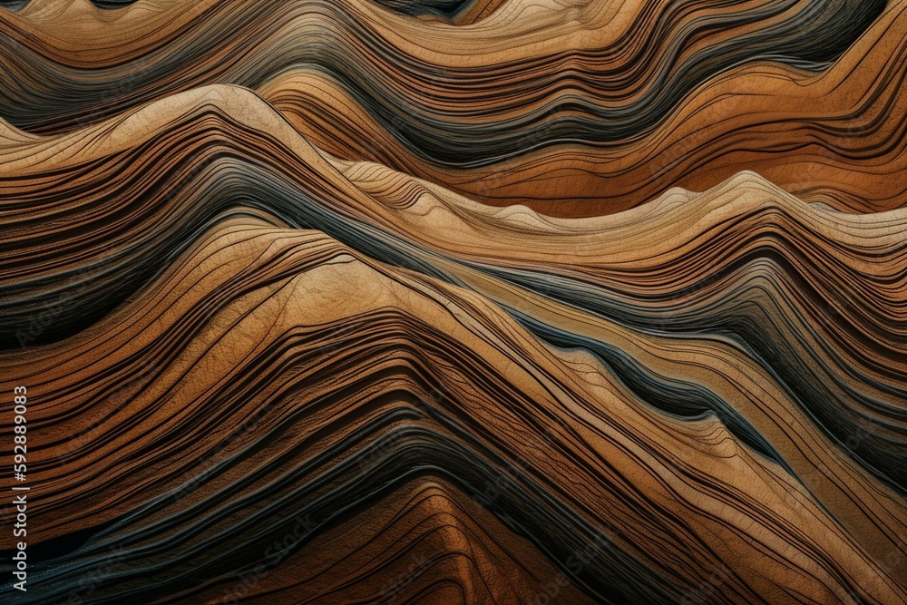 Seamless natural landscape hill pattern for print. Horizontal line ...