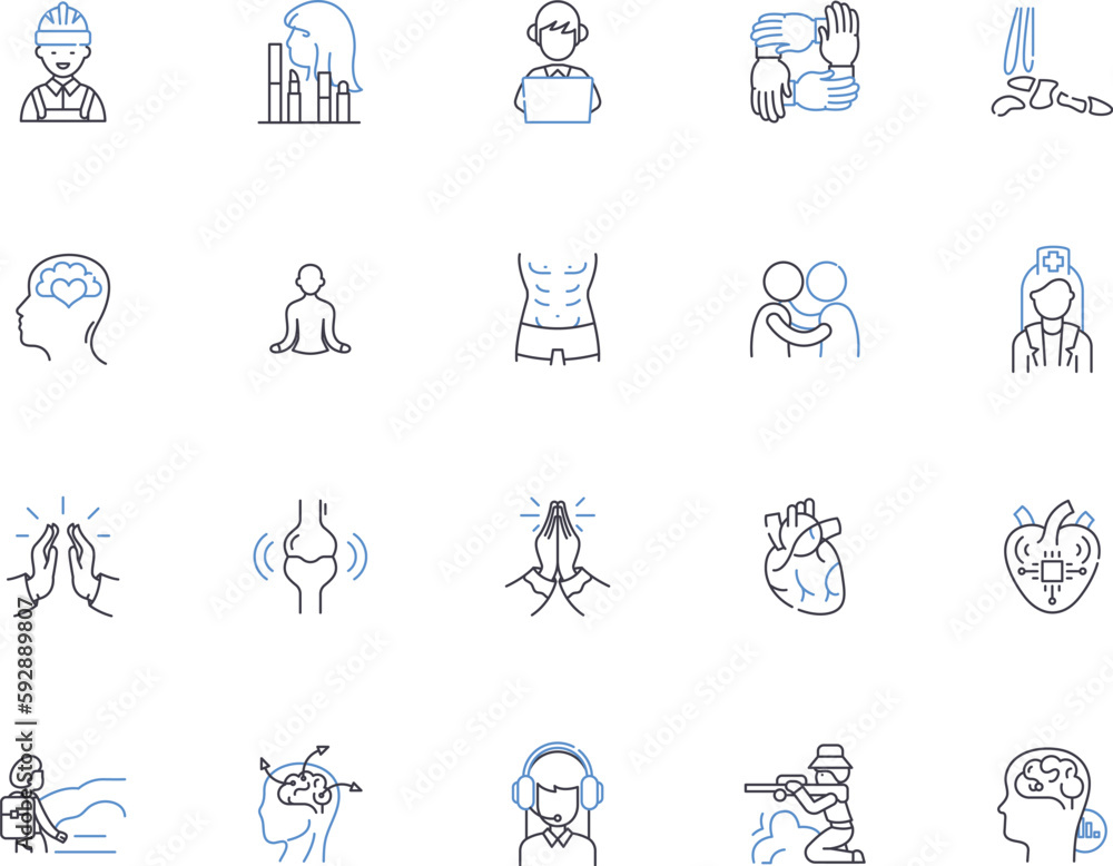 Human body outline icons collection. Anatomy, Organ, Skeleton, Muscle ...