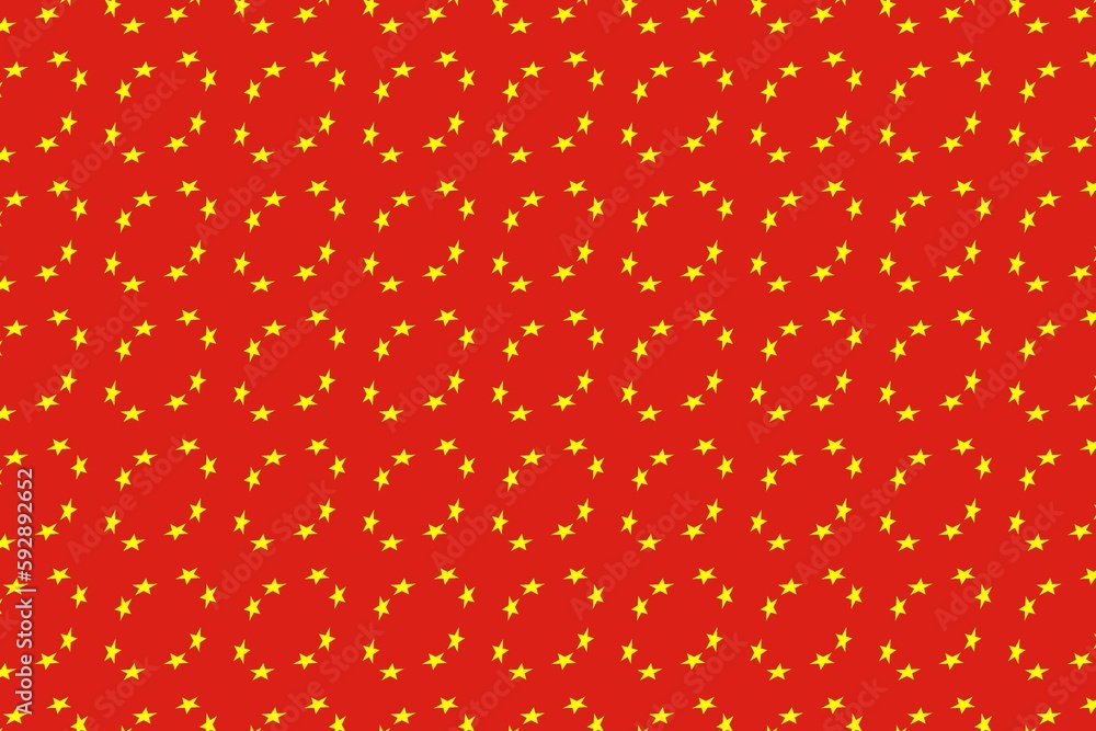 Geometric pattern in the colors of the national flag of Vietnam. The ...