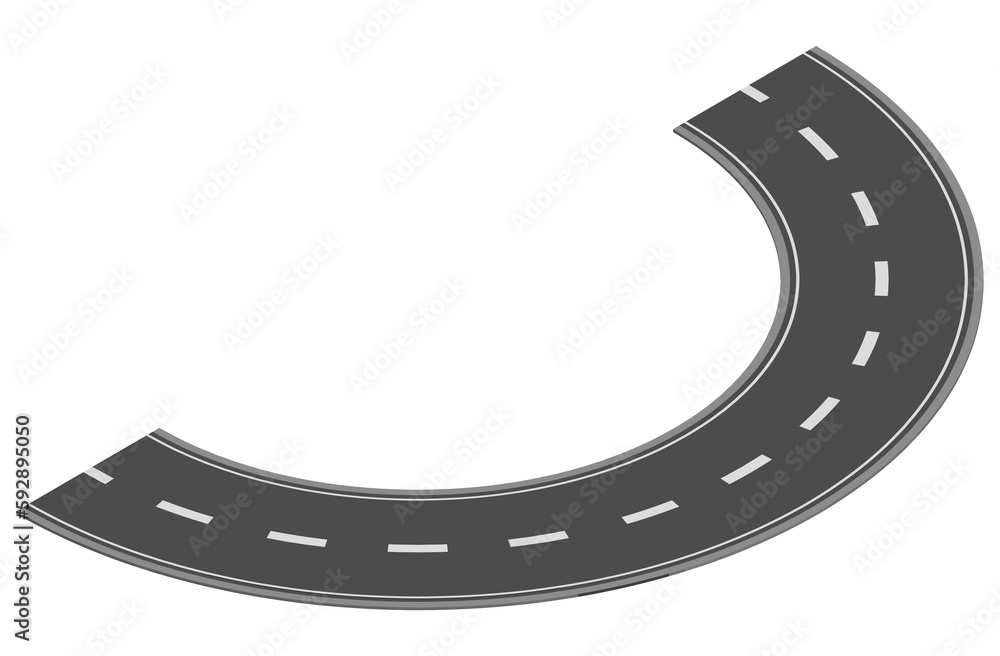 Isometric road element for highway city street map traffic creation ...