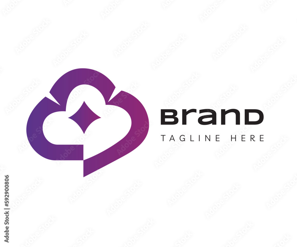 Cloud logo icon design template elements. Usable for Branding, Business ...