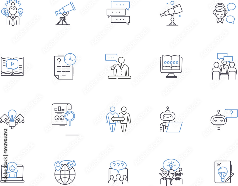 Questions and asnwers outline icons collection. Questions, Answers, Queries, Replies, Quizzes ...