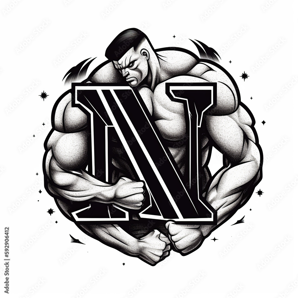 muscle, gym, alphabet, A, B, C, D, F, G, H, J, K, L, M, N, P, Q, R, S ...