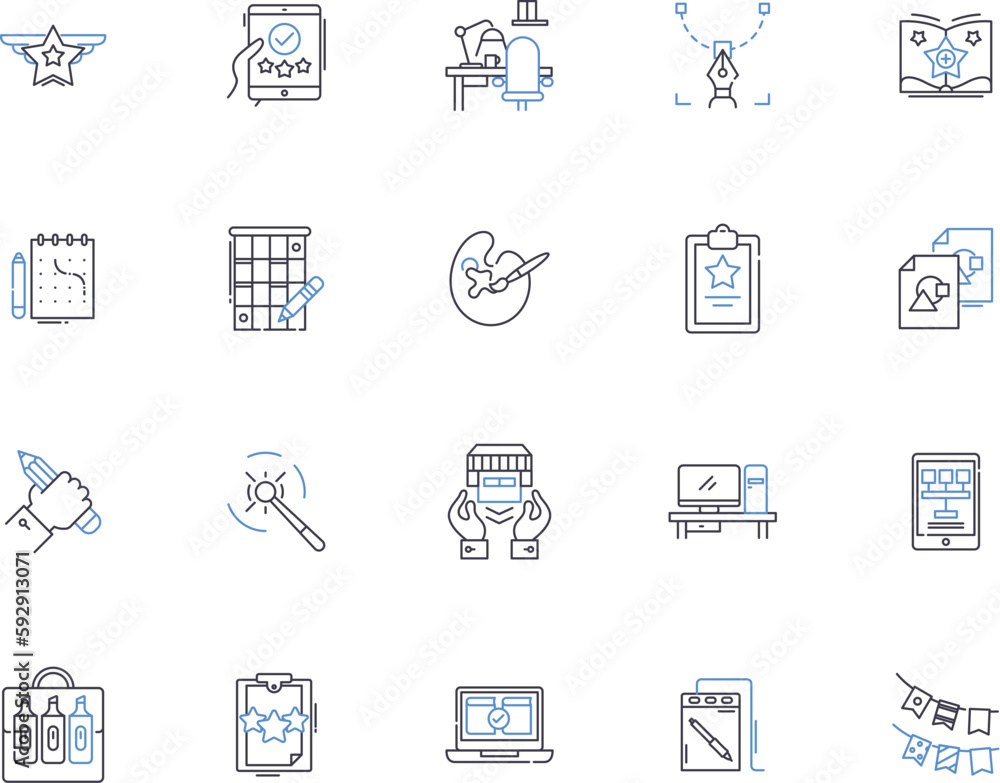 Graphic design outline icons collection. Graphic Design, Illustration ...