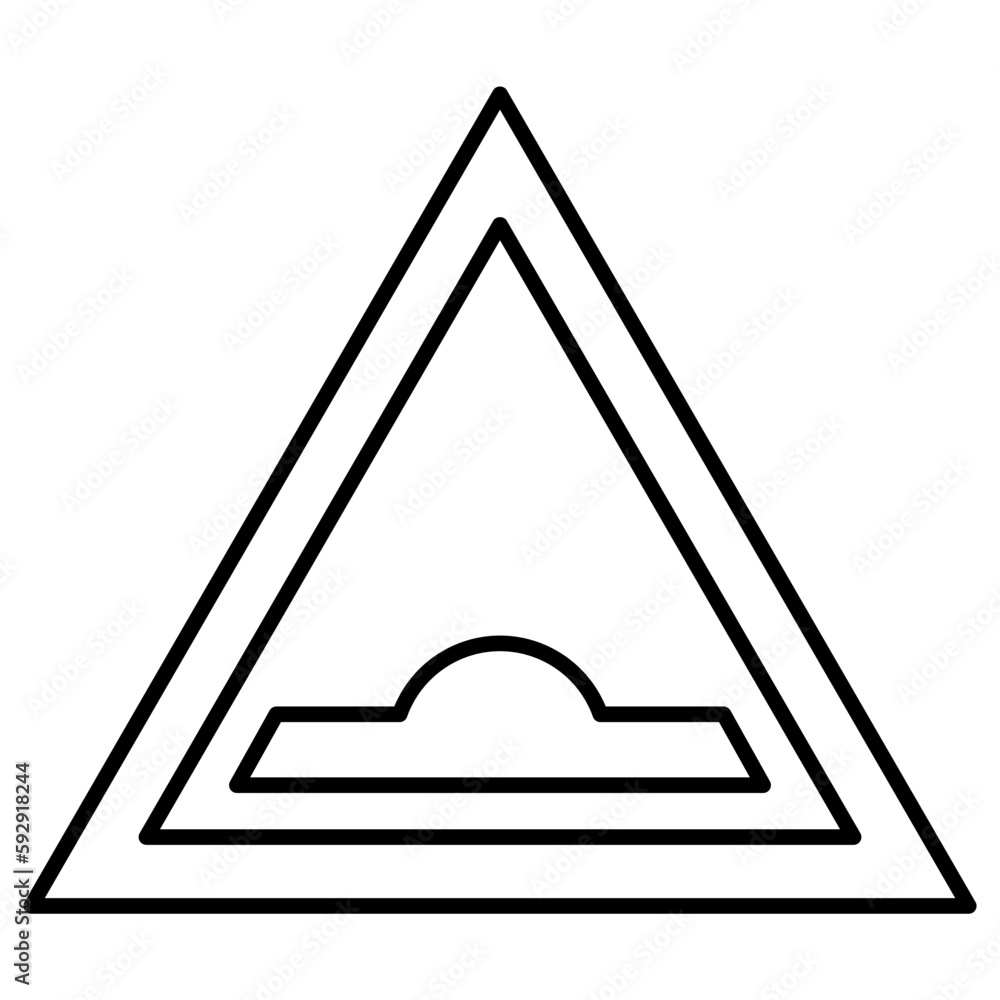Road Hump Warning Sign. traffic warning sign Stock Vector | Adobe Stock
