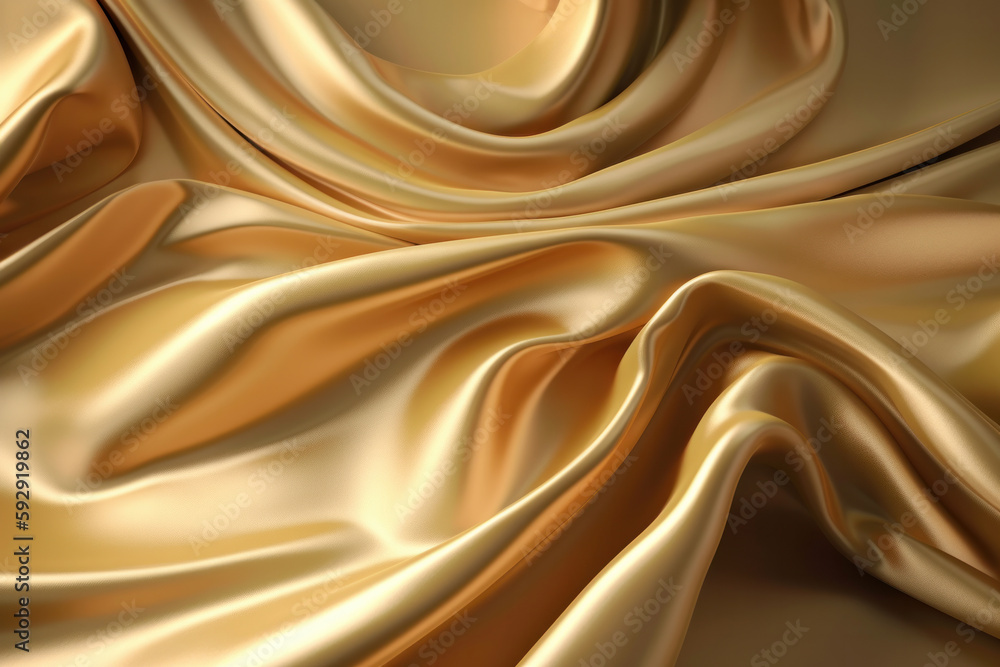 The smooth, liquid-like texture of this pale gold fabric background ...