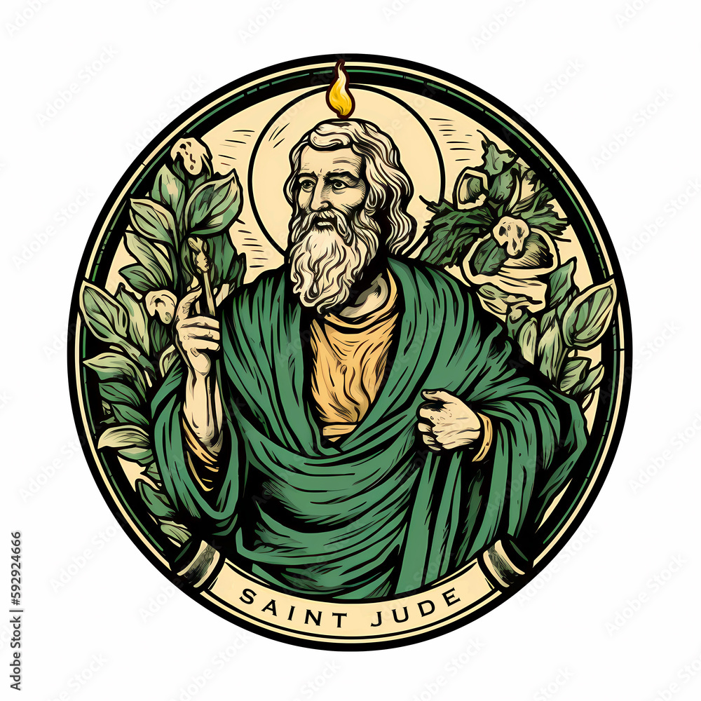 St. Jude, Patron Saint of Lost Causes. Generative ai. Illustration ...