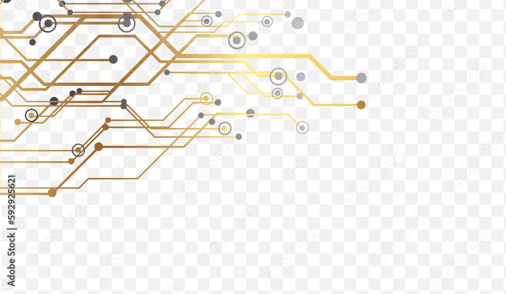 Vector of trendy flat circuit icons on transparent background from ...