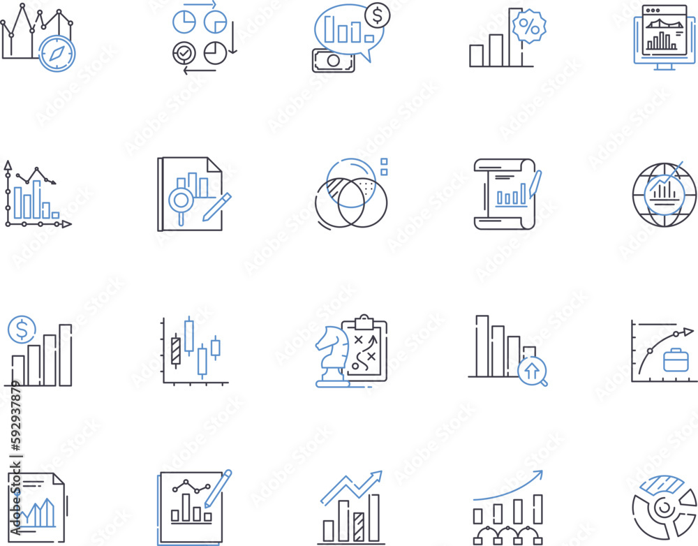 Charts and diagrams outline icons collection. Charts, Diagrams, Graphs ...