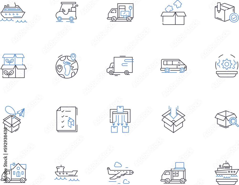 Express delivery outline icons collection. Express, Delivery, Fast ...