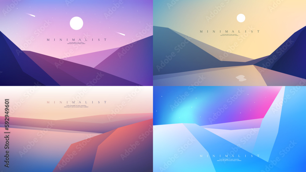 Vector illustration. Abstract background. Minimalist style. Flat ...