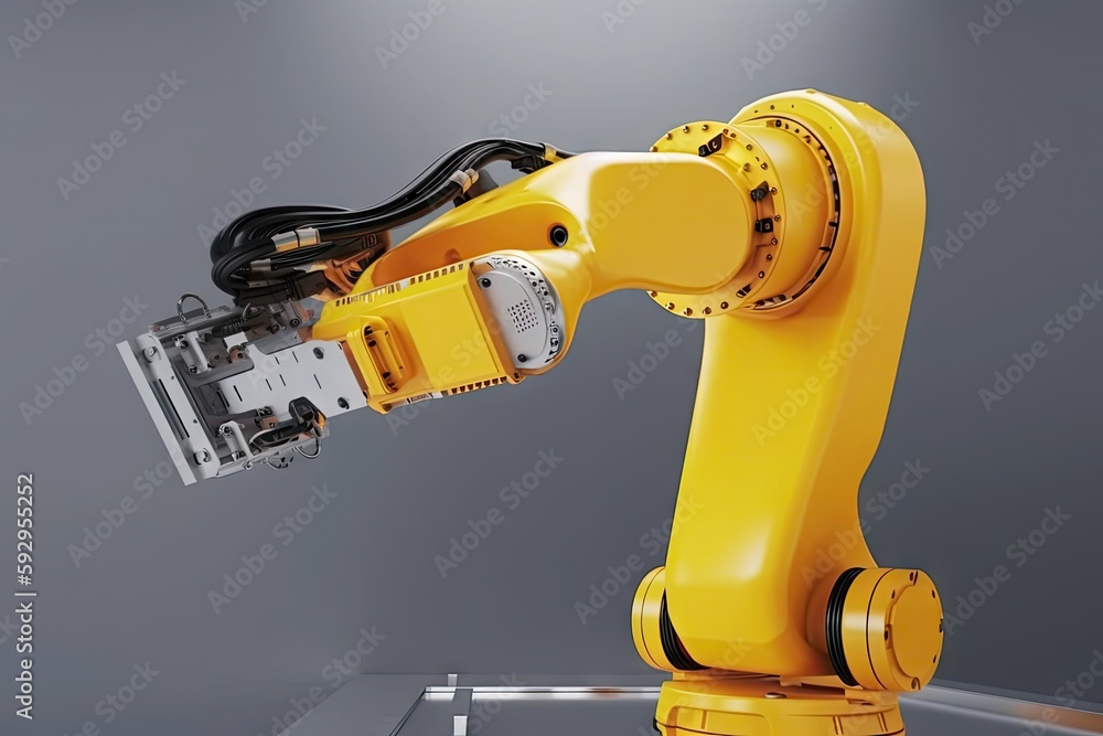 robotic arm with safety lock system, preventing accidents and injuries ...