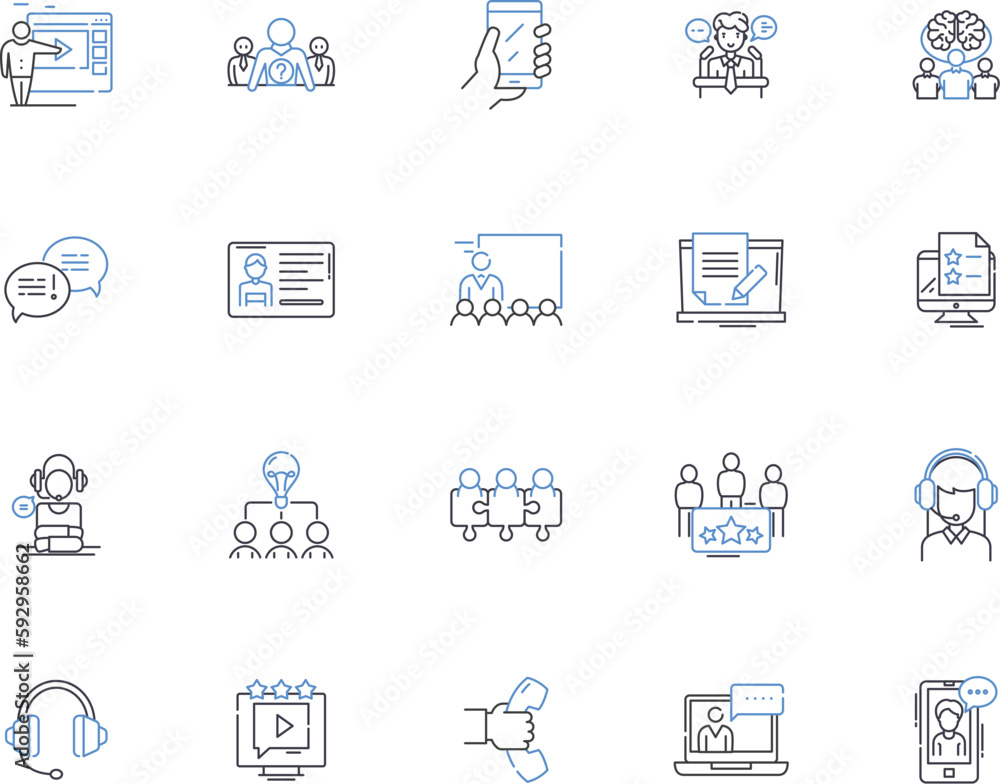 Communication people outline icons collection. Communicators, Dialogue ...
