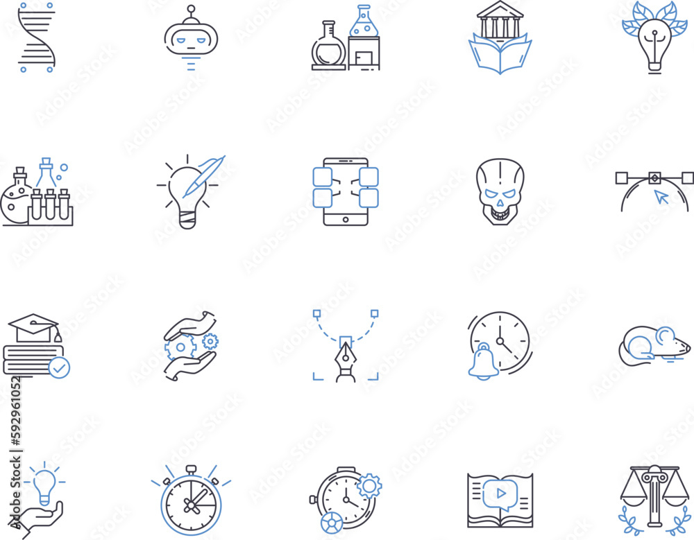 Laboratory outline icons collection. Lab, Test, Experiment, Research ...