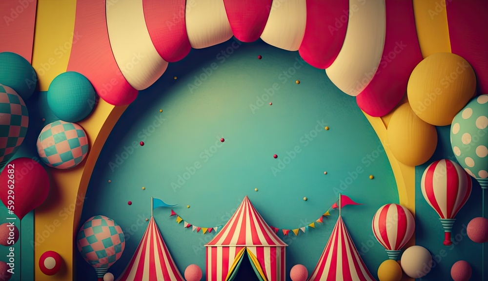 Circus Backdrop in the Fair Fun and Frolic Style - A Fun and Enjoyment ...