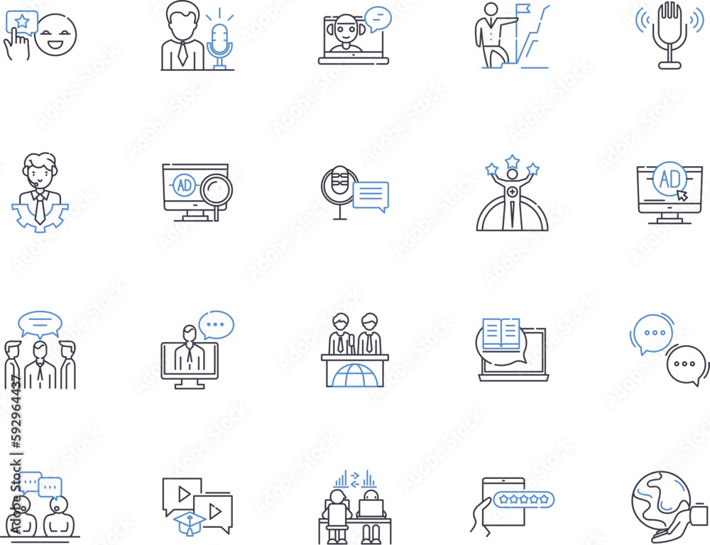 News outline icons collection. News, Media, Headlines, Journalism ...