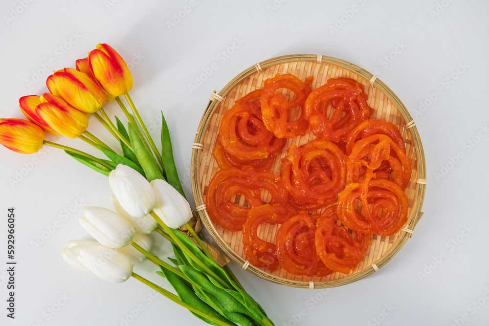 Jalebi or Jilebi Jangri - traditional Indian festival sweet isolated ...