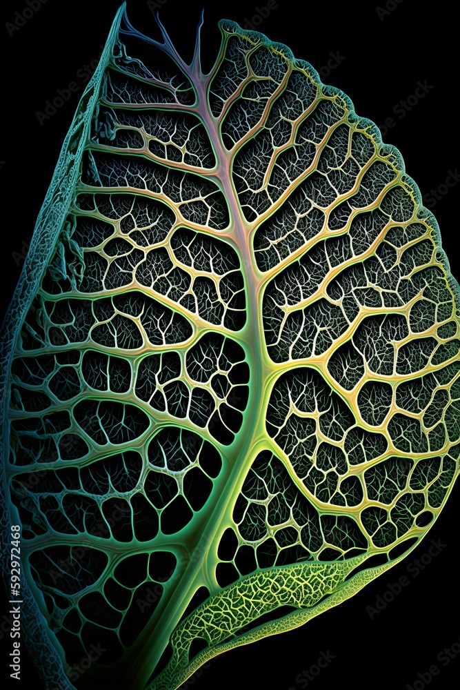 a microscopic view of a plant showing its internal structure. Stock ...
