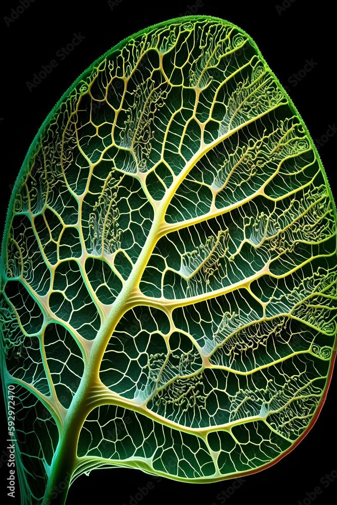 a microscopic view of a plant showing its internal structure ...