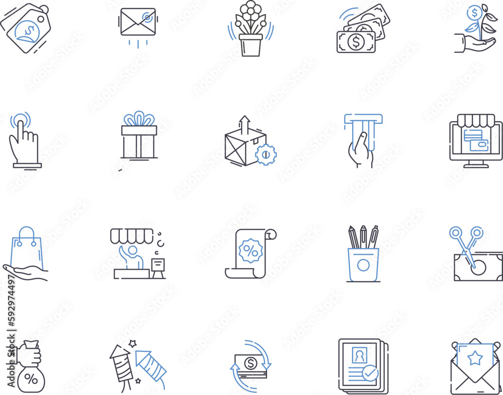 Shopping mall outline icons collection. Shopping, Mall, Store, Shop ...