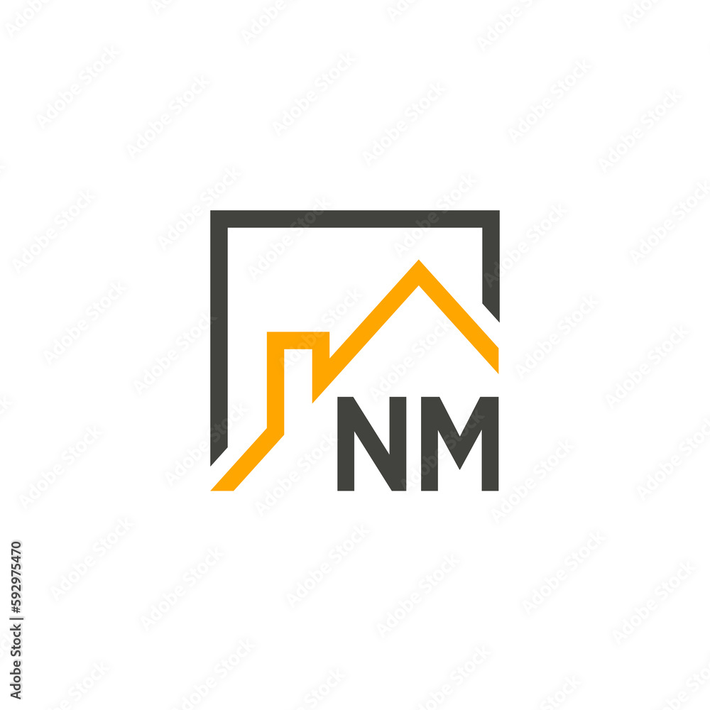 NM initials homes modern building company logo vector.eps Stock Vector ...