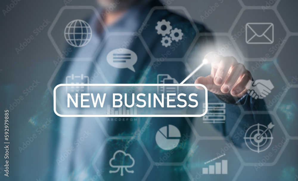 Man searching new business opportunity. Digital marketing strategy ...