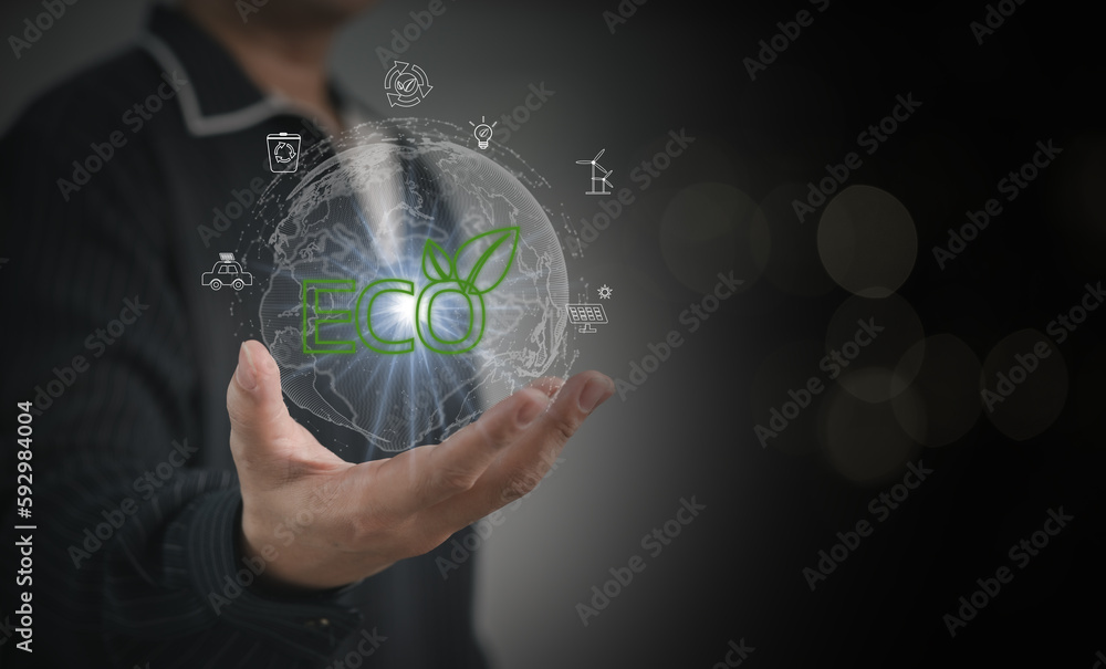 Controlling energy use and reducing CO2 emissions concept : Climate ...