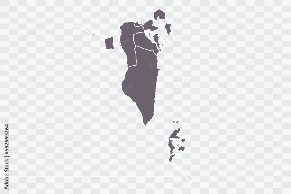 Bahrain Map Grey Color on White Background quality files Png Stock ...