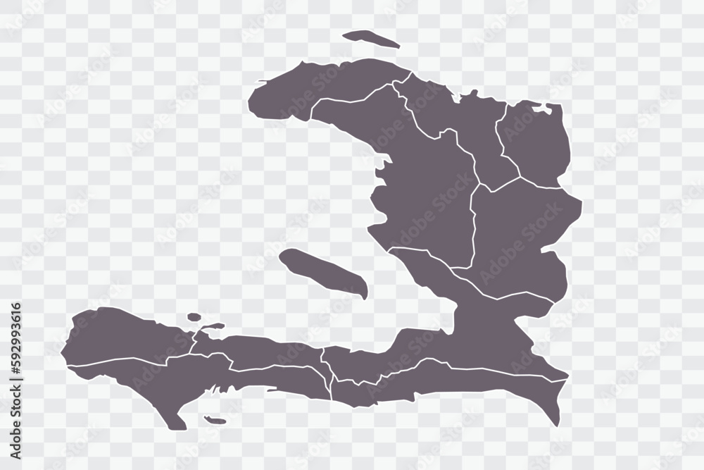 Haiti Map Grey Color on White Background quality files Png Stock Vector ...