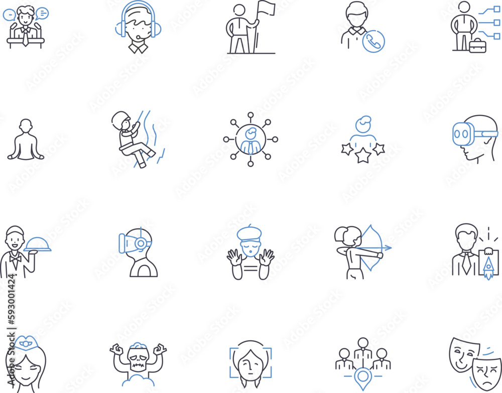 Avatars outline icons collection. Avatars, Digital, Virtual, Figures ...