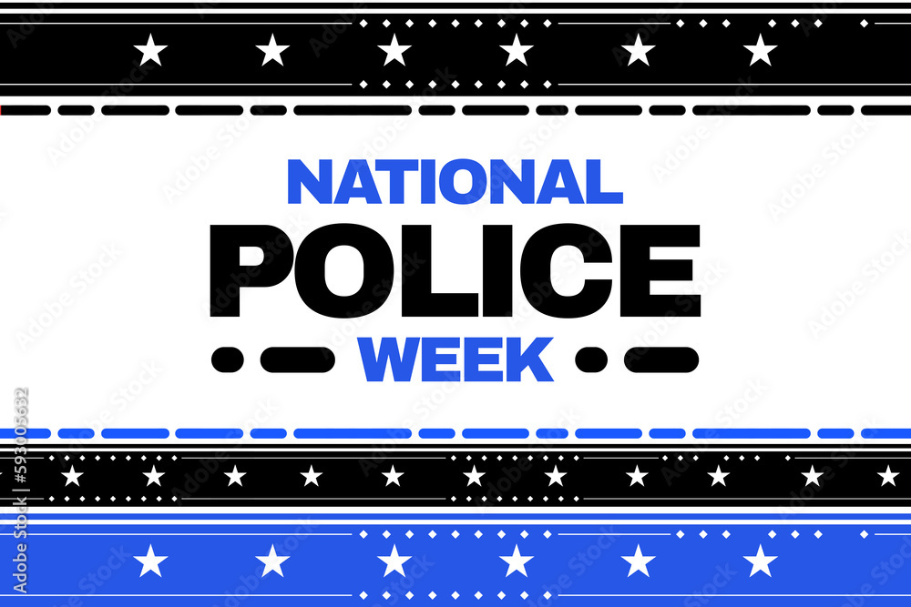 Poster National Police Week with traditional borders and colors – Wall ...