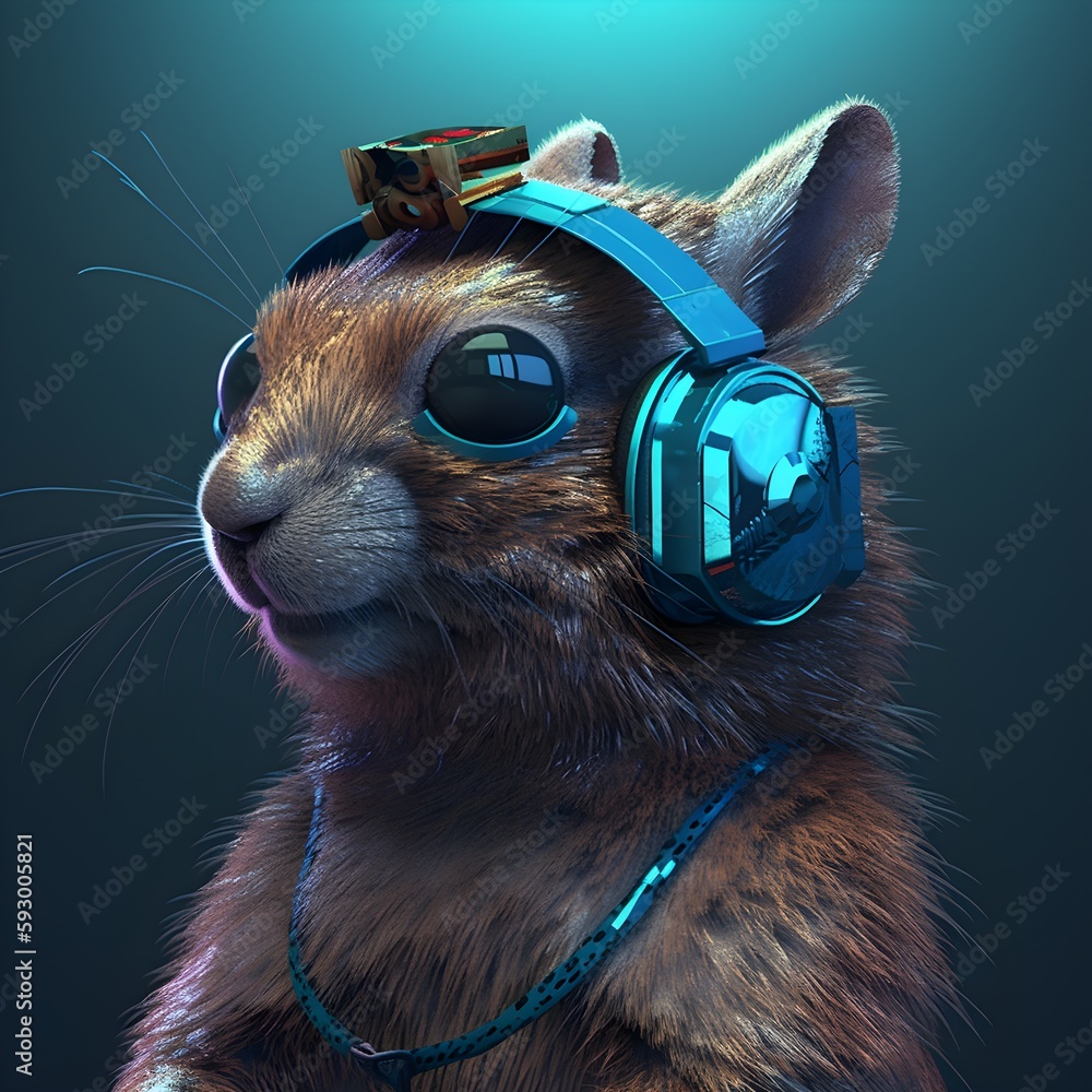 "Neon Nuts: The Cyberpunk Adventures of a Techno-Squirrel" / Background ...