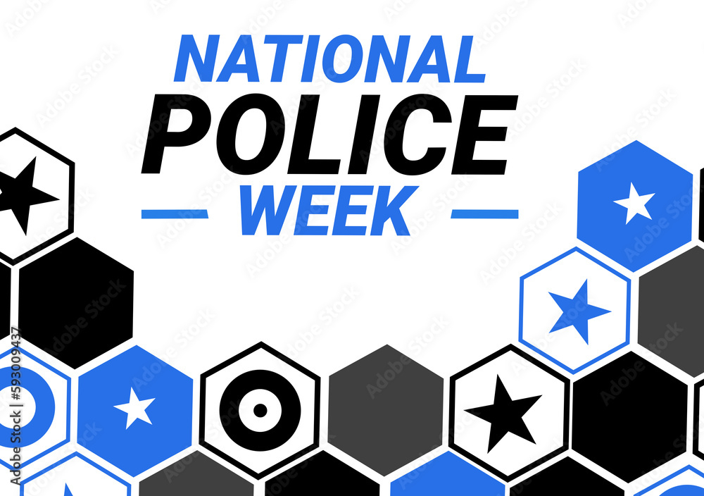 National Police Week. Holiday concept. Template for background in blue ...