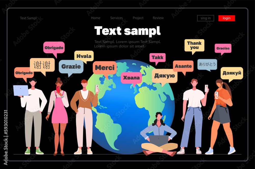 People say thanks in different languages. People supporting each other ...