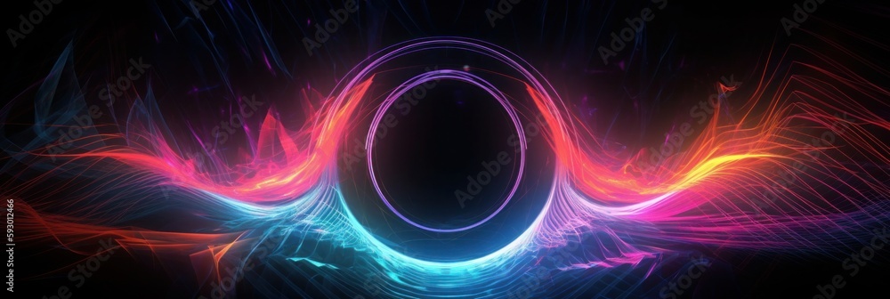 Neon Sonic Boom created with Generative AI technology Stock ...