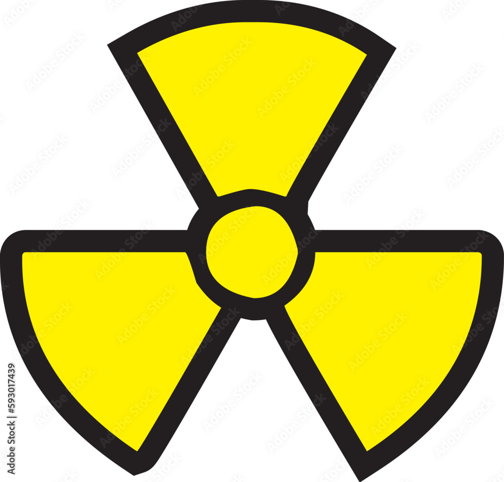 Radioactive icon nuclear symbol Stock Vector | Adobe Stock