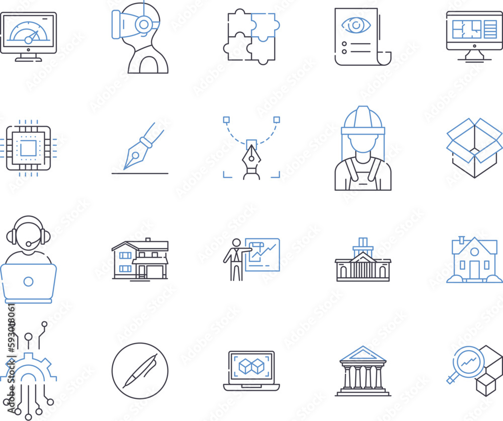 Engineering and design outline icons collection. Engineering, Design ...