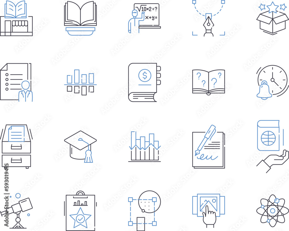 Cognitive science outline icons collection. Cognition, Neuroscience, AI ...