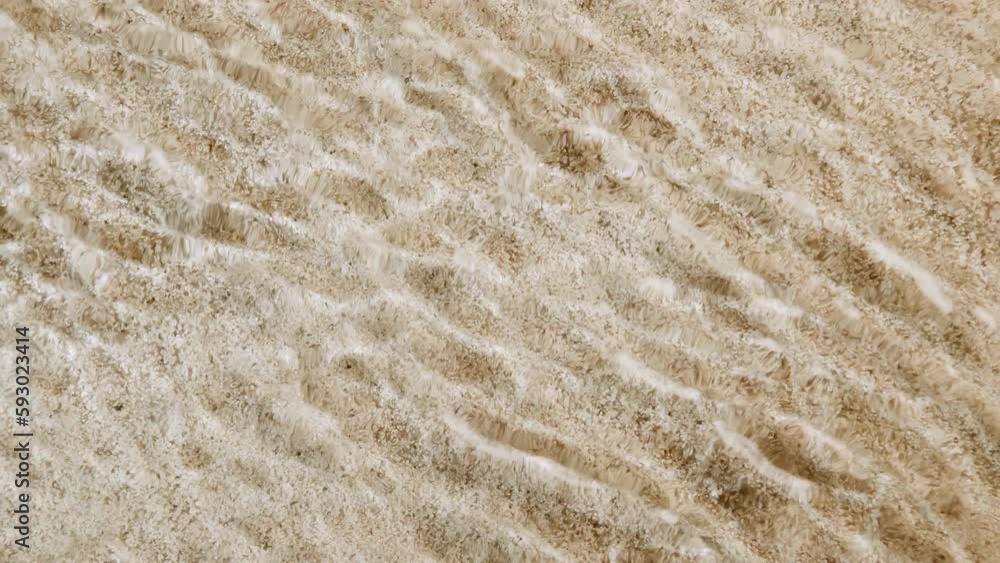 Top down view seabed texture, sea floor beach sand ripple of water ...