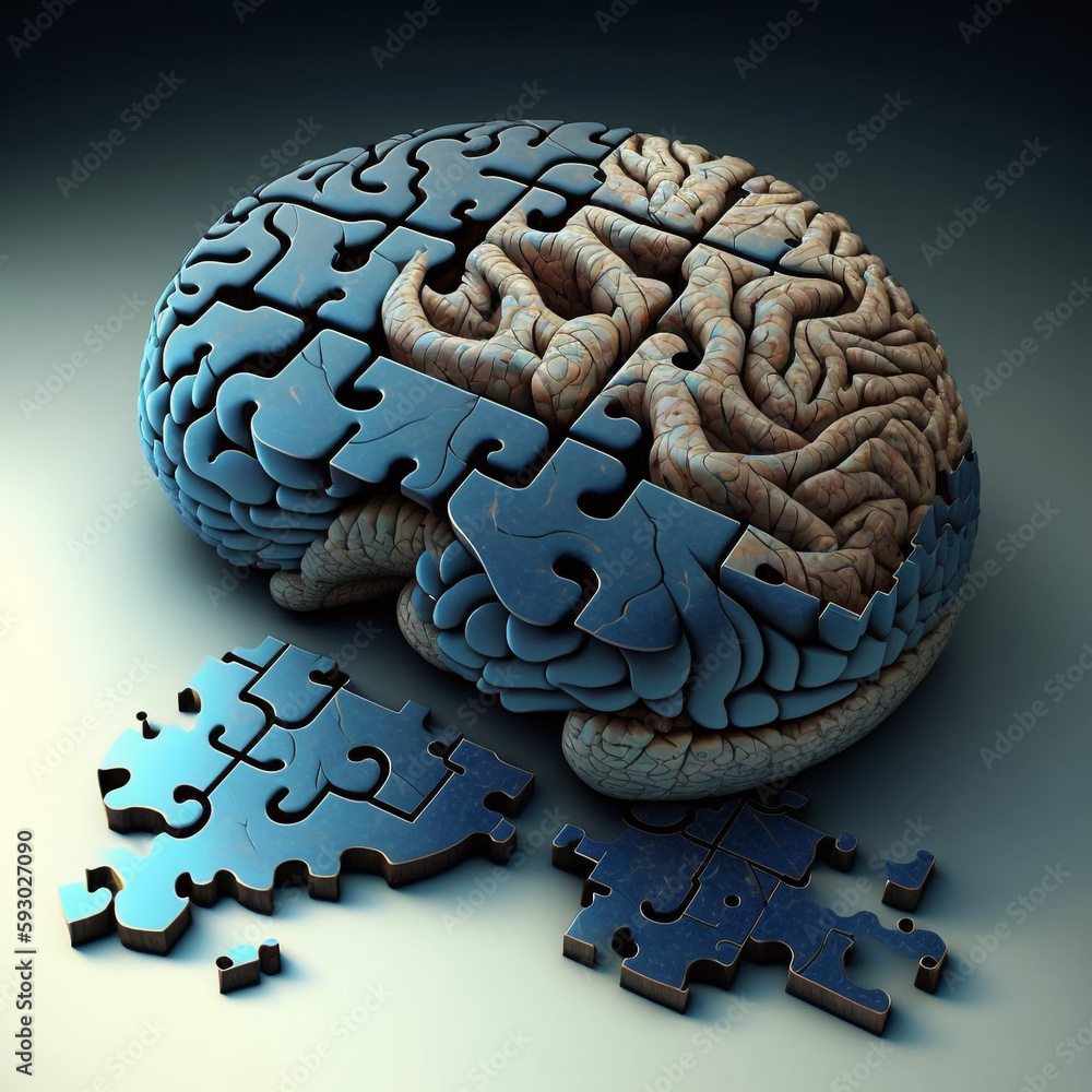 Brain puzzle and maze. Overthinking concept. Dilema and idea ...