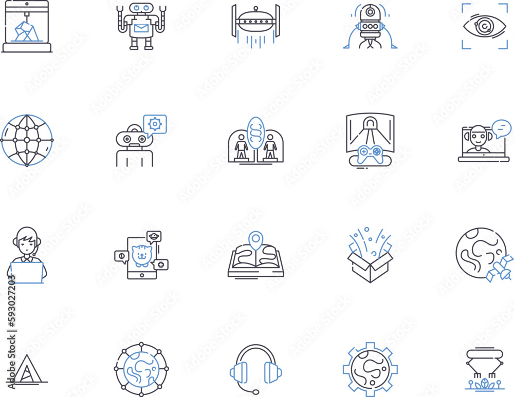 Future outline icons collection. Futurity, Foresee, Prospect ...