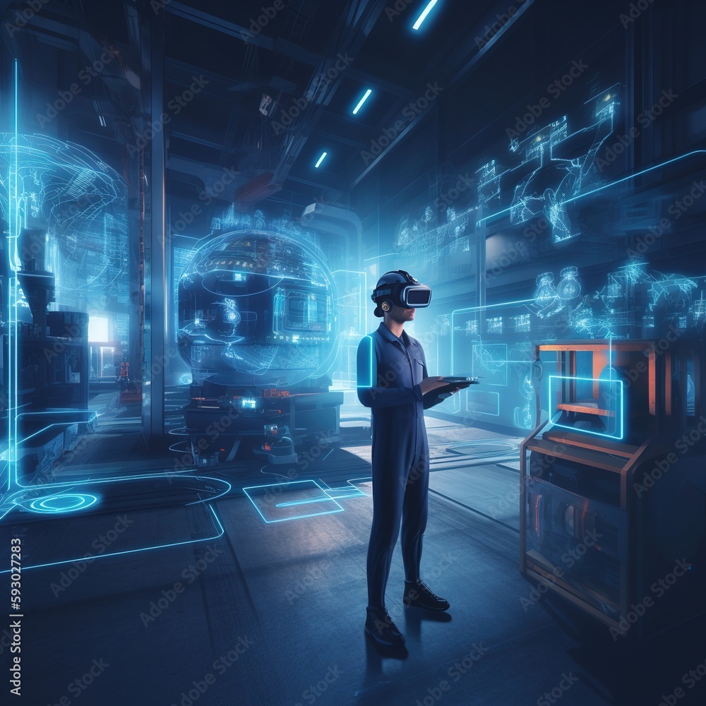 VR Industry factory warehouse virtual reality control technology ...