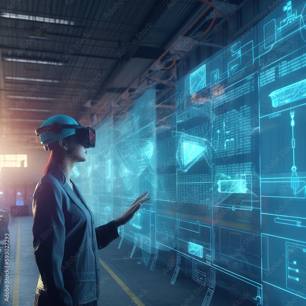 VR Industry factory warehouse virtual reality control technology ...