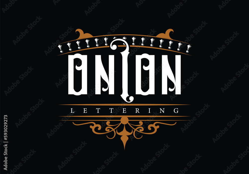 lettering logo word of ONION Stock Vector | Adobe Stock