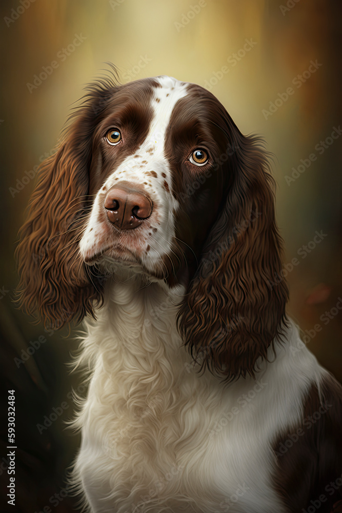 Generative AI illustration studio portrait style image of Springer ...