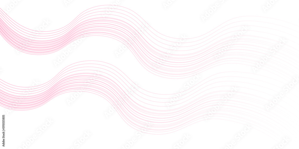 Abstract pink, wave lines on transparent background. Abstract vector ...