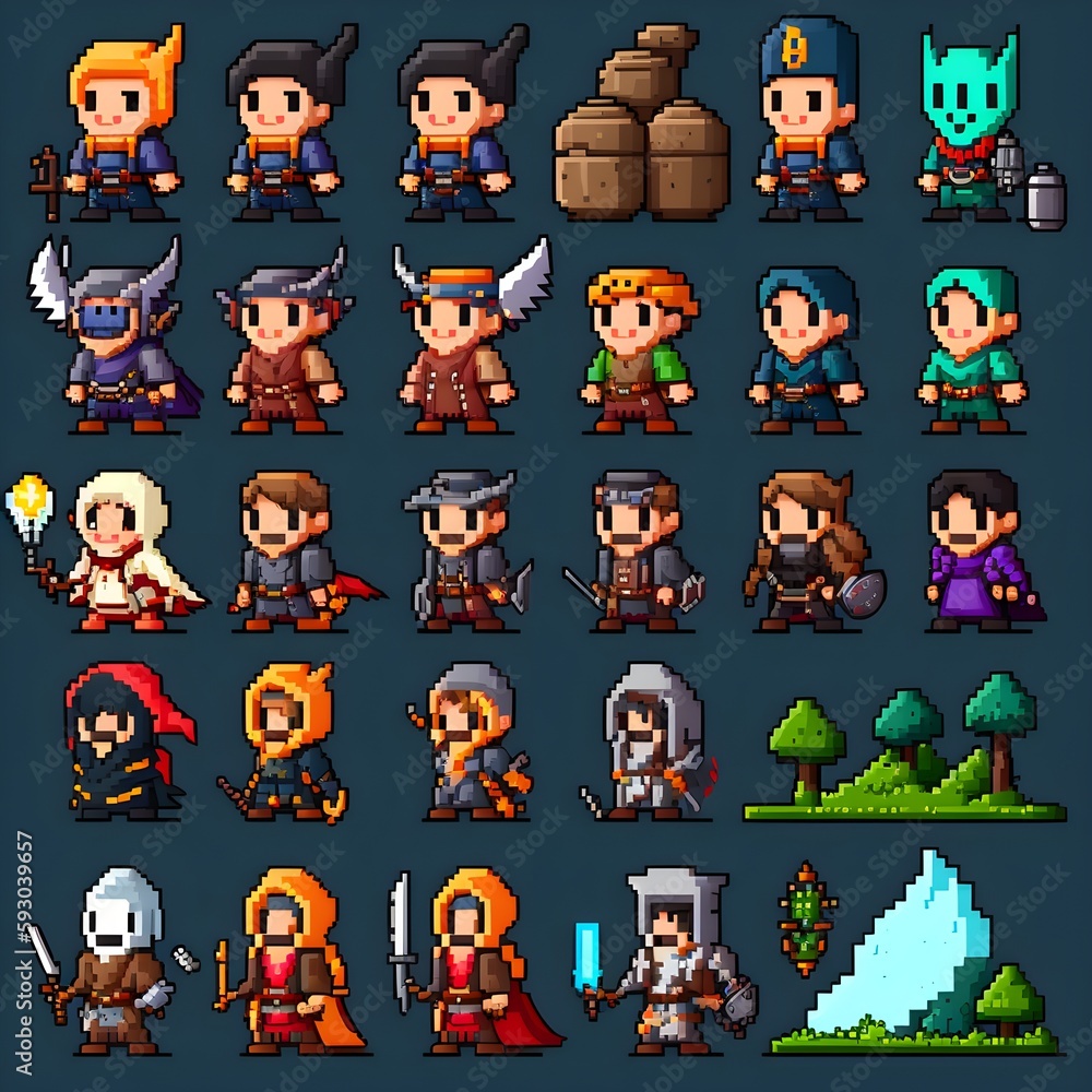 2d rpg game character sprites player tilesets image ldtk dot style bg ...